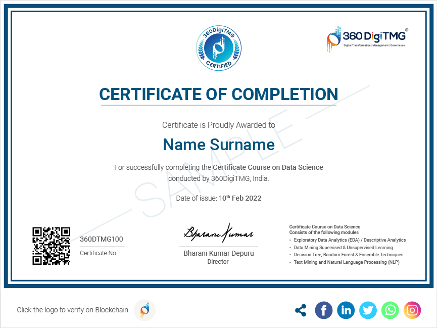 Best Data Science Course Training Institute in Coimbatore | 360DigiTMG